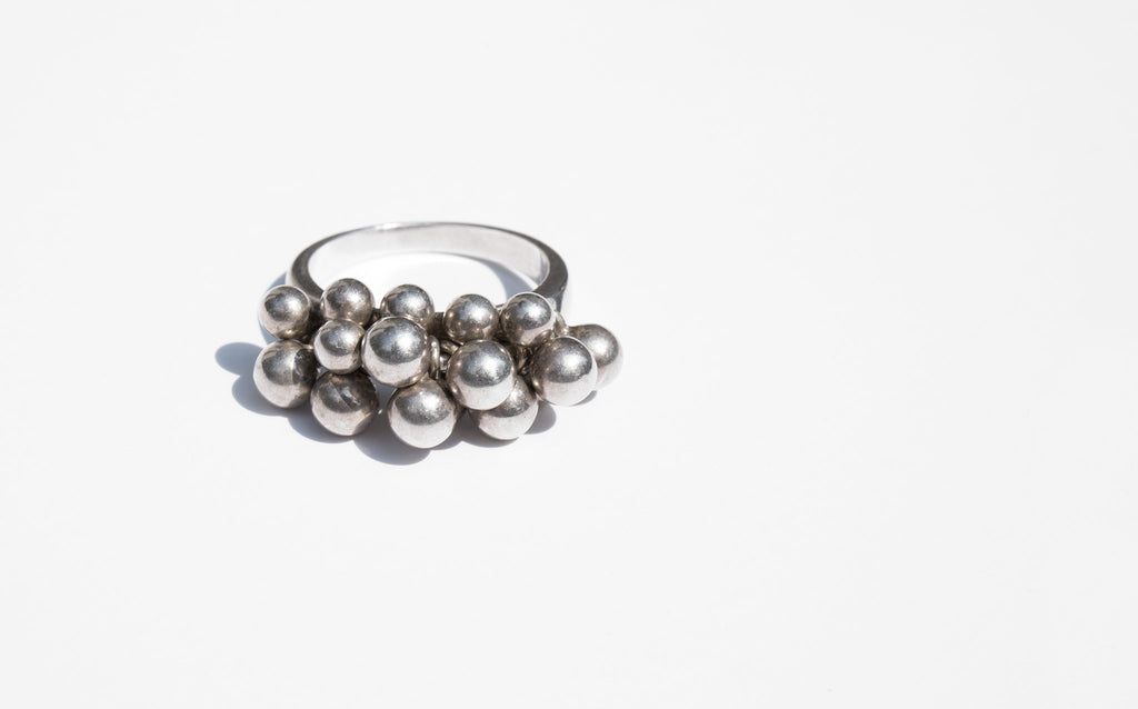 Sterling Silver Orb Ring | Kindred Black