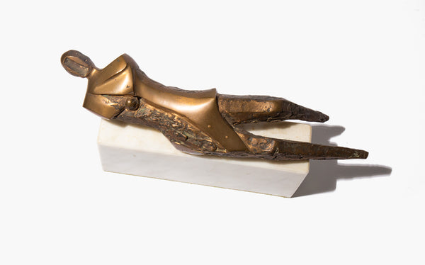 Recumbent Figure on Marble Base | Kindred Black