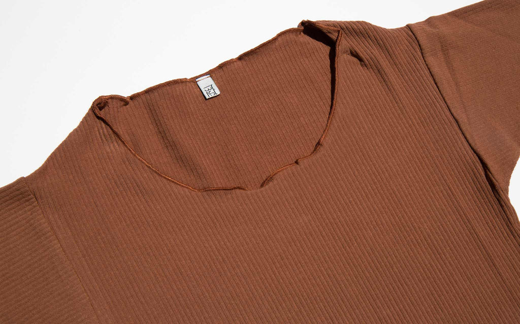 Baserange Sahara Pama Ribbed Top | Kindred Black