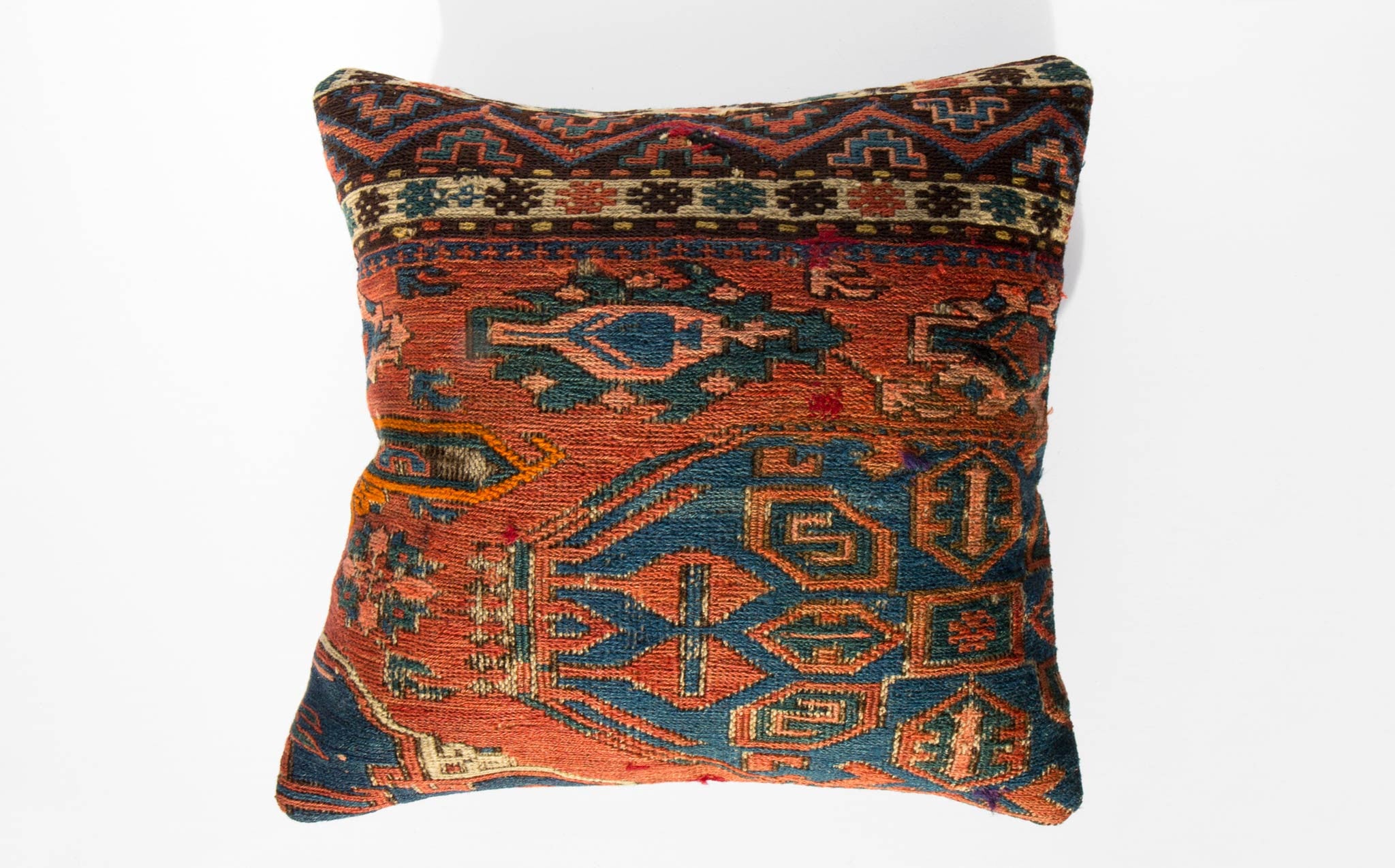 Antique Turkish Wool Kilim Throw Pillow | Kindred Black