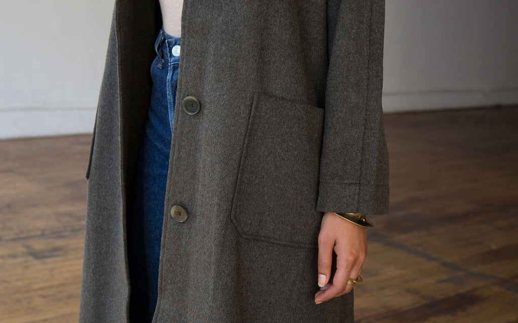 Svilu Wool Lab Coat | Kindred Black