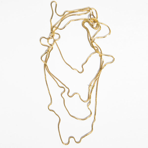 Saskia Diez Very Long Gold Loop Necklace | Kindred Black